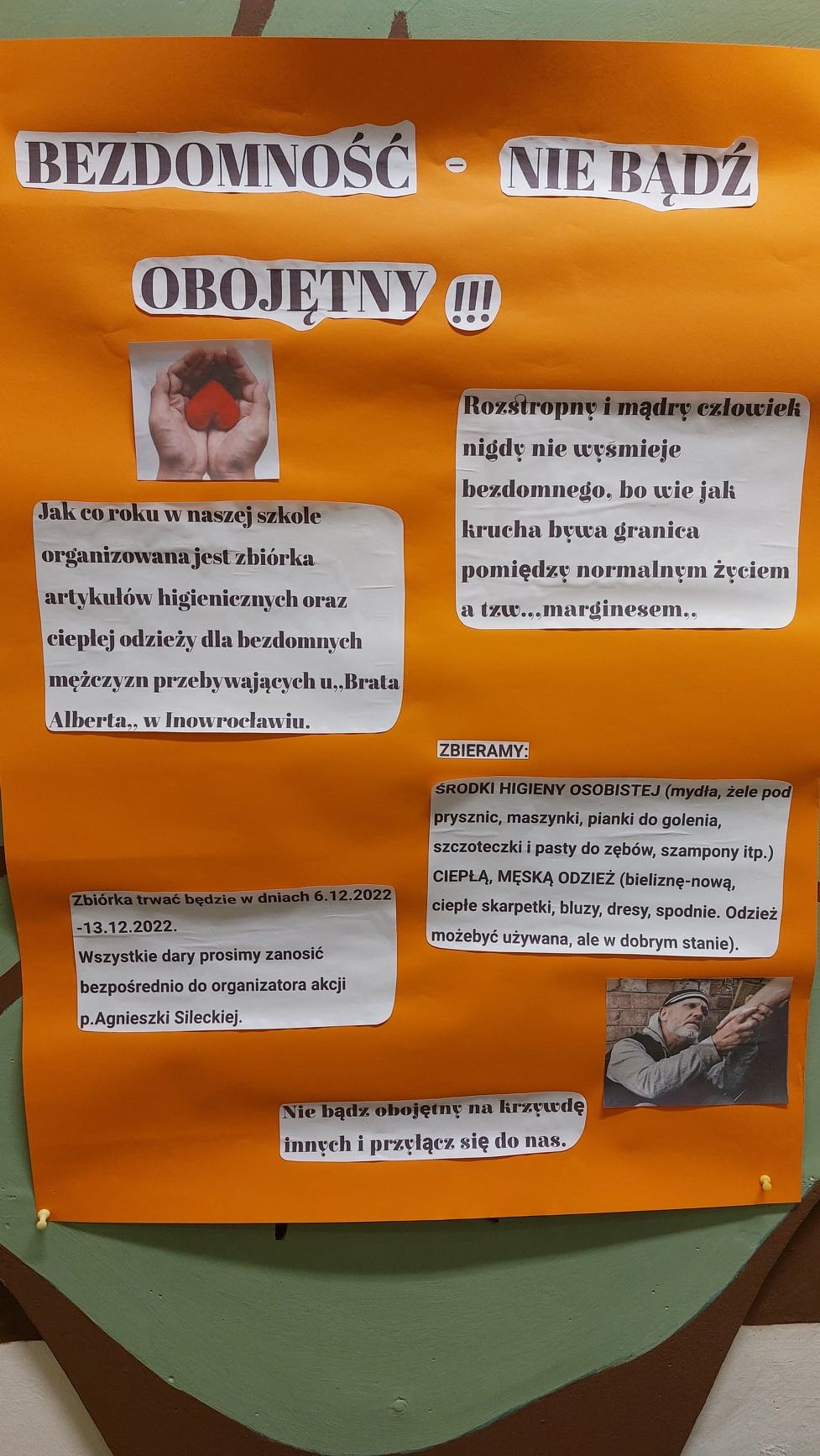 Zbiórka Dla Osób Bezdomnych Szkoła Podstawowa Nr 9 W Inowrocławiu
